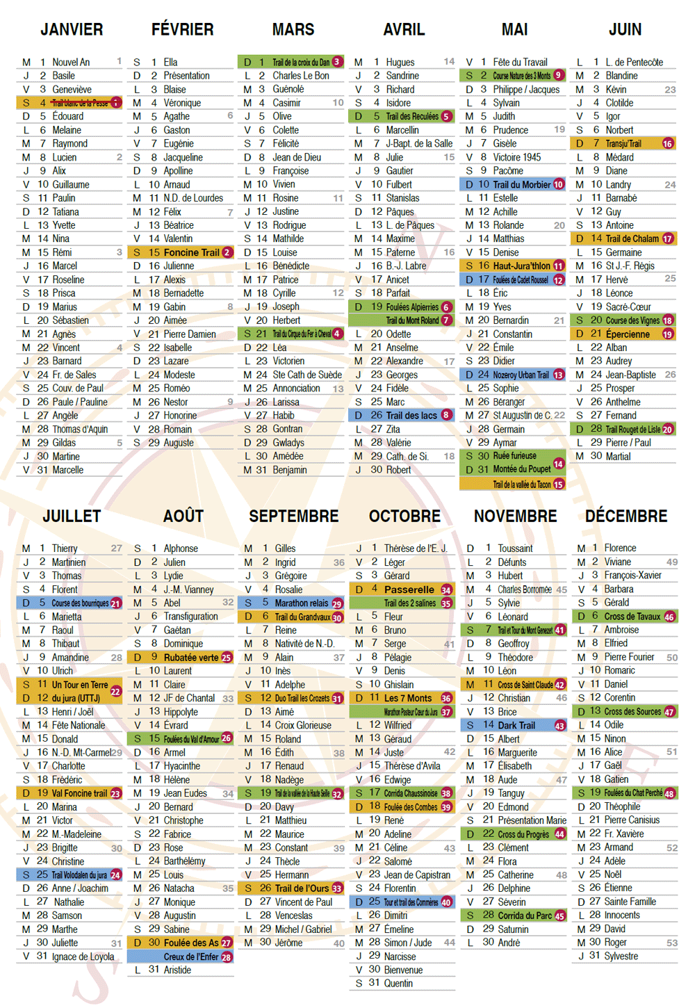 Calendrier 2020 - Courir dans le Jura - Site officiel des courses à ...